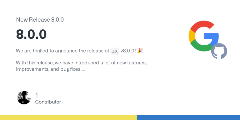 Release 8.0.0 · google/zx · GitHub?